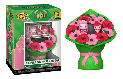 Funko Bitty Pop! Bouquet Wicked Elphaba And Glinda 3 Peças | Frete grátis