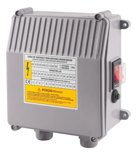 Caixa De Comando P/ Bomba Submersa 3 220v Motor Monofasico | Frete grátis