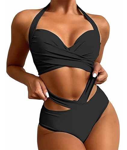 Traje De Baño Sexy Con Lazo Dividido En Bikini Para Mujer Meses Sin