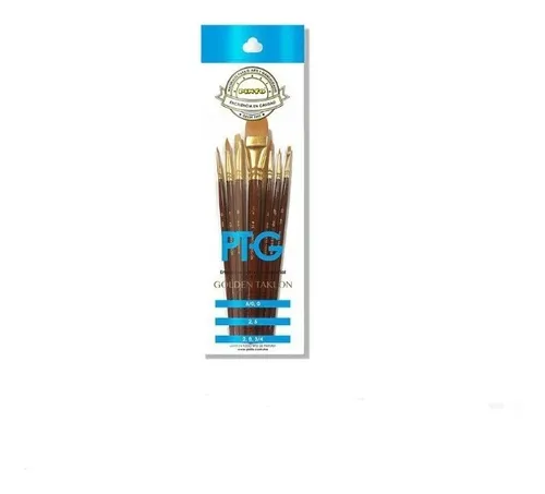 Set Pinceles Golden Taklon Pt-g C/7 | Meses sin intereses Set Pinceles Golden Taklon Pt-g C/7 | Meses sin intereses