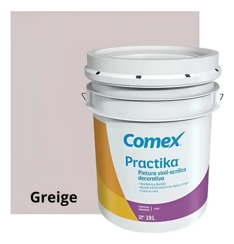 Pintura Vinil Acrilica Comex 19l Interior Exterior Practika Acabado