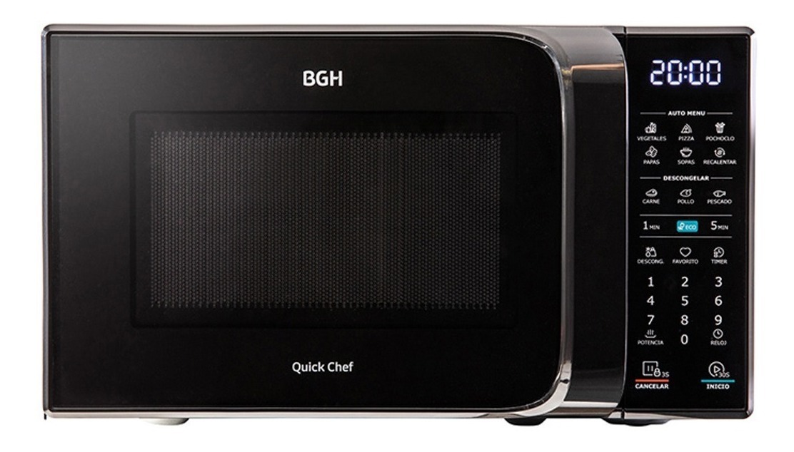 Microondas Bgh Eco Negro Digital 20 Litros B120dn20 – Electro Domo Microondas Bgh Eco Negro Digital 20 Litros B120dn20 – Electro Domo