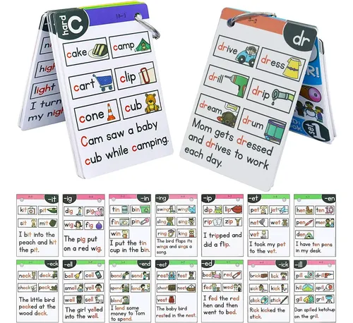 Tarjetas Fonics Flash, 67 Pcs Palabras De Vista Flash Tarjet | Envío gratis