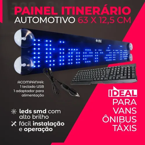 Painel Luminoso Led Itinerário Onibus Van Caminhão Azul à venda em ... Painel Luminoso Led Itinerário Onibus Van Caminhão Azul à venda em ...