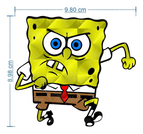 Calcomania Sticker Bob Esponja Caricatura Efx Moto Auto Meses Sin