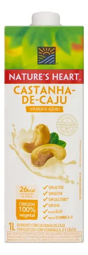 Natures Heart Bebida à Base De Castanha De Caju Caixa 1l