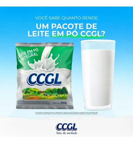 Leite Integral Ccgl 6 Pacotes De 200g | Frete grátis