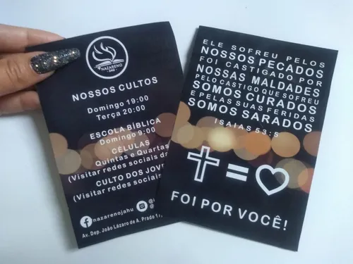 Folhetos Para Evangelização Frente E Verso Personalizado Parcelamento