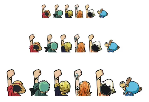 Stickers One Piece Para Vehículos 57 Cm