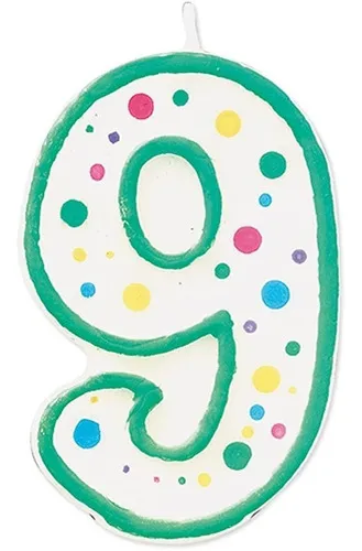 Vela Cumpleaños Diseño Puntos De Colores Número Nueve Wilton | MercadoLibre Vela Cumpleaños Diseño Puntos De Colores Número Nueve Wilton | MercadoLibre