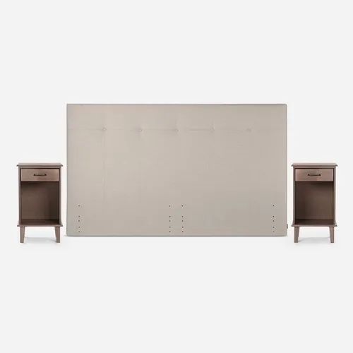Set Respaldo King Bennet Natural + Veladores Rosen Barry | Cuotas sin ... Set Respaldo King Bennet Natural + Veladores Rosen Barry | Cuotas sin ...