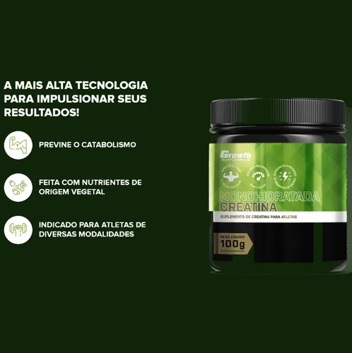 Creatina Monohidratada 100g - Growth Supplements à venda em São Paulo ... Creatina Monohidratada 100g - Growth Supplements à venda em São Paulo ...