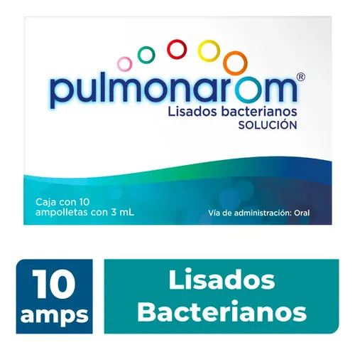 Pulmonarom Lisados Bacterianos 10 Ampolletas de 3 ml. Auxiliar en ...