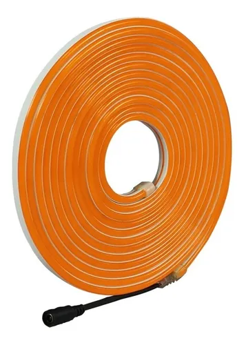 Tira Neon Flexible 12v Color Ambar 5 Metros