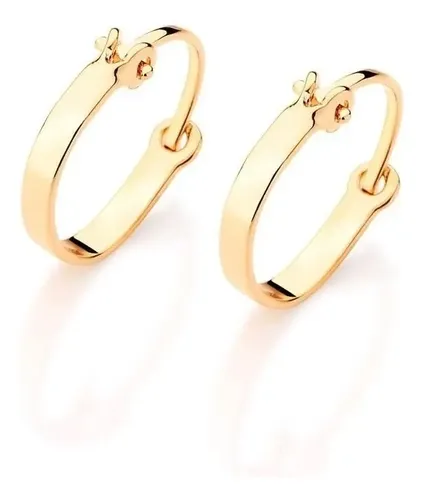 Brinco Argola Pequena Lisa Folheada Ouro Rommanel 520293 | MercadoLivre