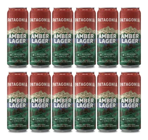 Cerveza Patagonia Amber Lager Lata 410 Ml X12 Fullescabio