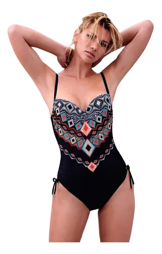 Las Mujeres De Una Sola Pieza Vendaje Bikini Impresión Traje Cuotas