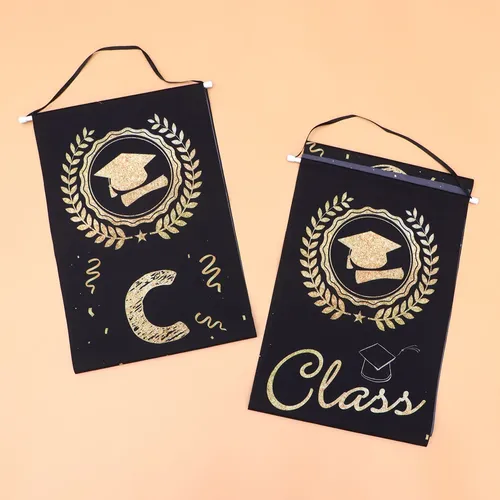 1 Par De Decoração De Banner De Porta De Festa De Formatura | MercadoLivre