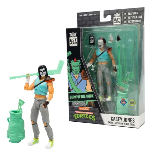 Bst Axn Best Tmnt Casey Jones Skull Face Gid Sdcc 2022 Exc Envío Gratis