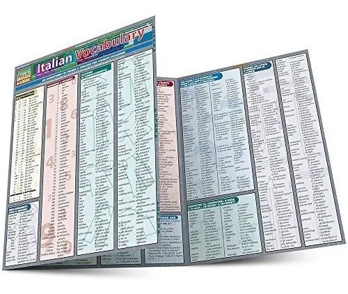 Italian Verbs: A Quickstudy Laminated Reference Guide | MercadoLibre