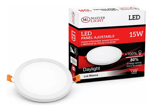 Panel Led Ajustable 15w Bote Plafon Registro 120w Blanco | MercadoLibre