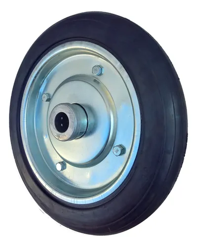 Roda Chapa Estampada 12' (30cm) Pneu Maciço Rolete 1' Roda Chapa Estampada 12' (30cm) Pneu Maciço Rolete 1'