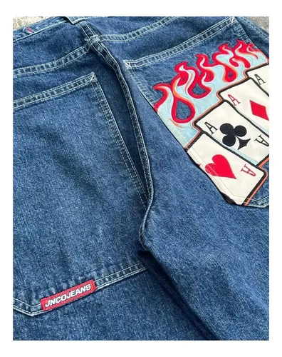 Jnoc Vaqueros Bordados Retro Anchos Hip-hop Harajuku | Meses sin interés