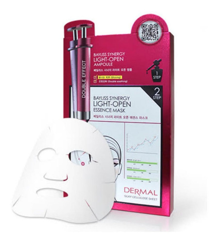 Mascarilla Facial Coreana Esencia De 2pasos Dermal Gri 5pz Meses