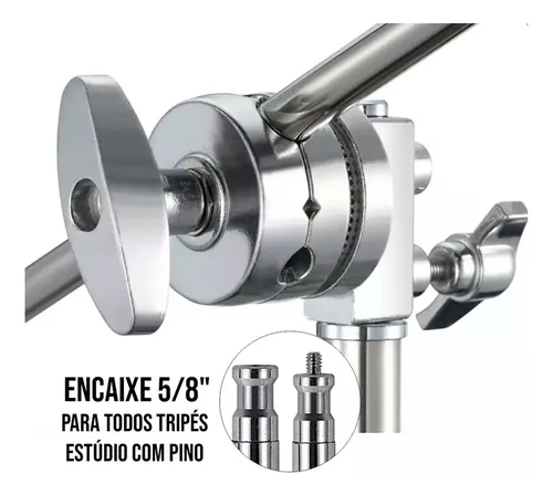 Tripé Girafinha Estúdio 2 Em 1 Aço Inox Reforçado Greika | Parcelamento ...