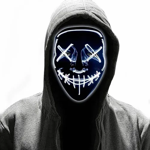 Máscara de luz LED Halloween Purge Purge Purge Cores de qualidade Cor ... Máscara de luz LED Halloween Purge Purge Purge Cores de qualidade Cor ...