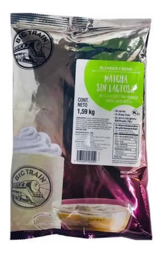 Matcha De Big Train Sin Lactosa Base En Polvo Con 1.3 Kg | Envío gratis