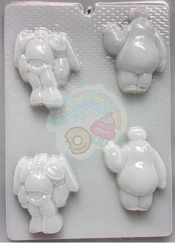 Molde Mediano Gelatina 4 Heroes Robot Bay Choco Jabon Yeso Meses