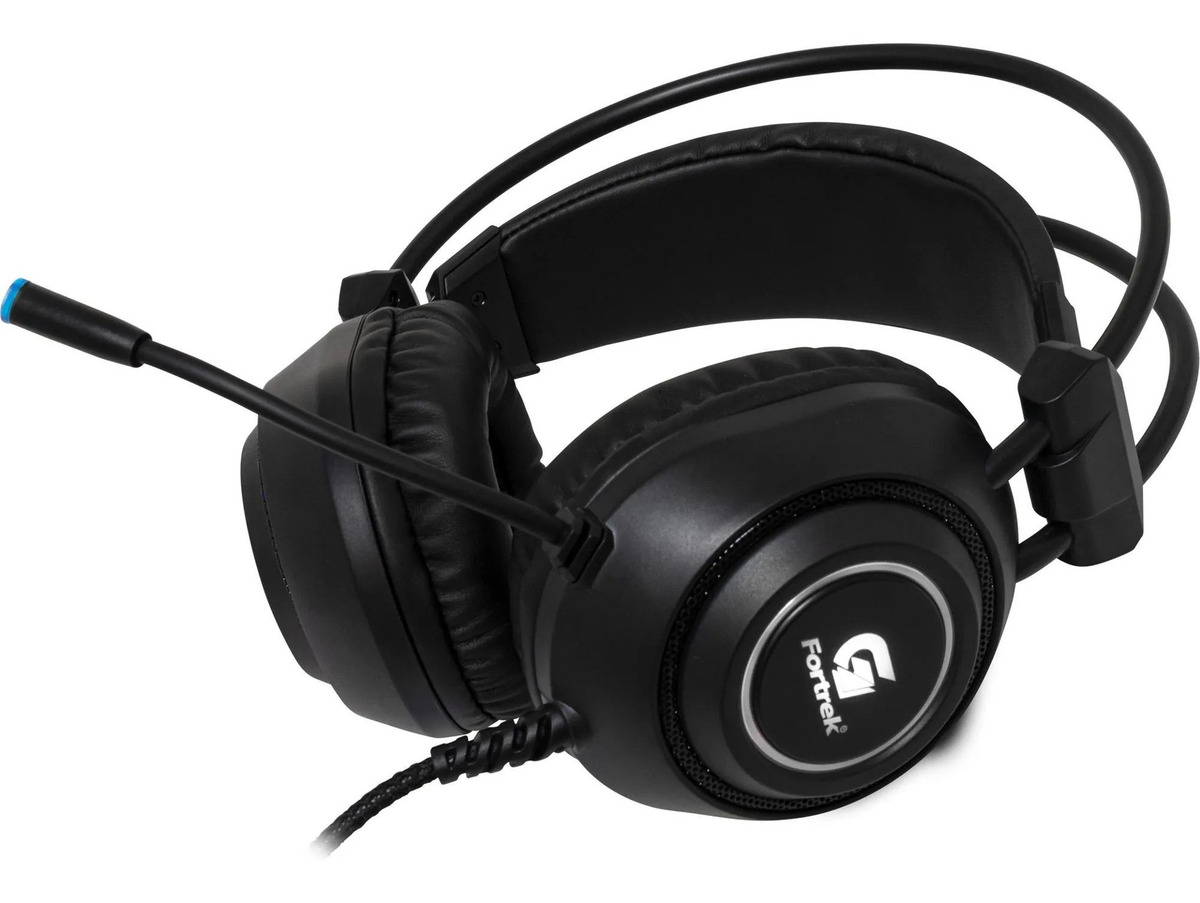 Fone Gamer Headset Fortrek Crusader Rgb Usb Adaptador P2 P3