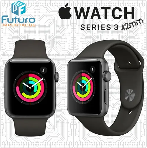Apple Watch Série 3 42mm Mr362ll/a A1859 - Space Gray/gray Apple Watch Série 3 42mm Mr362ll/a A1859 - Space Gray/gray