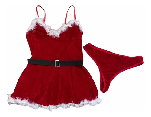 Disfraz Navidad Viejita Pascuera Sexy Lencería Calzon Cuotas Sin Interés