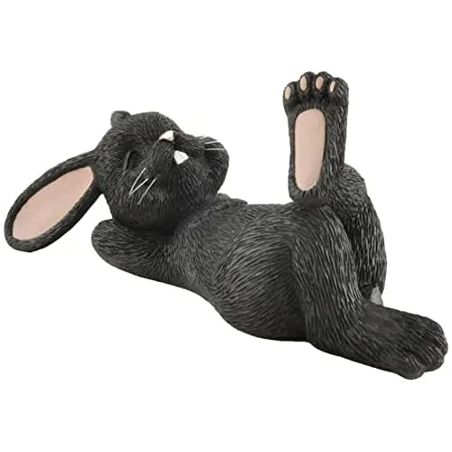 Figura De Conejo Negro Caprichoso Acostado De Espaldas,... en venta en ... Figura De Conejo Negro Caprichoso Acostado De Espaldas,... en venta en ...