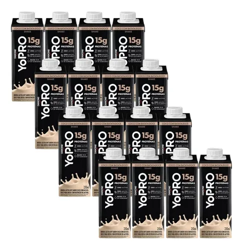 18x Yopro Bebida Láctea Whey Protein Danone 250 Ml Yo Pro Sabor Batata ... 18x Yopro Bebida Láctea Whey Protein Danone 250 Ml Yo Pro Sabor Batata ...
