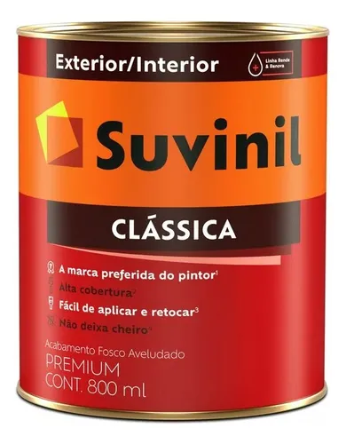 Tinta Para Parede 900ml Suvinil Clássica - Escolha Sua Cor Tinta Para Parede 900ml Suvinil Clássica - Escolha Sua Cor