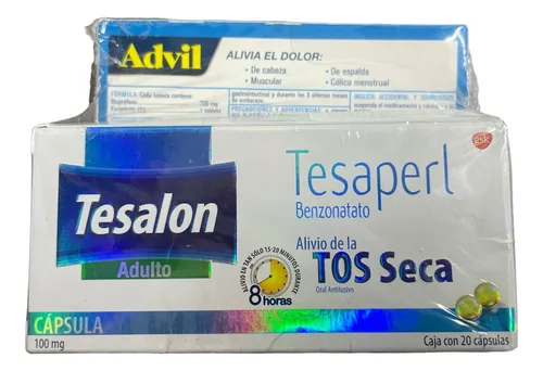 Pack Tesalon Tesaperl 20 Caps + Advil 12 Tabletas | MercadoLibre