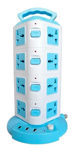Multicontacto En Torre Regleta 16 Puertos Universal Y 3 Usb Meses Sin
