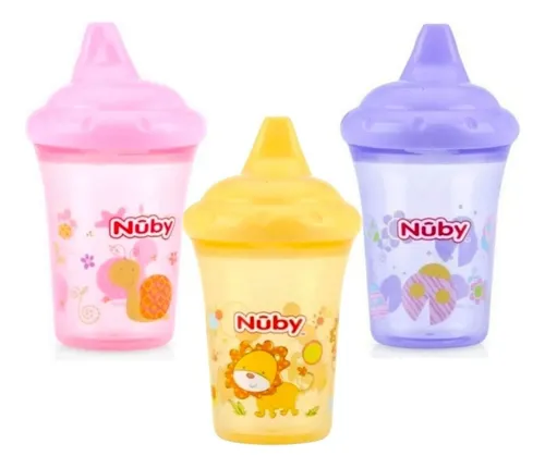 Vaso con boquilla rígida, 207 ml, varios modelos, color nuby: rosa ... Vaso con boquilla rígida, 207 ml, varios modelos, color nuby: rosa ...