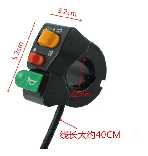 Para Interruptor 3 Funções Buzina Seta Farol Guidão | MercadoLivre