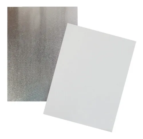 Lamina Aluminio Sublimación 15x20 Cm 10 Plata + 10 Blanco Lamina Aluminio Sublimación 15x20 Cm 10 Plata + 10 Blanco