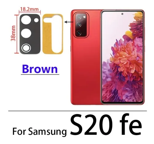 Lente Camara Trasera Samsung S20 Fe Brown Original Adhesivo Cuotas