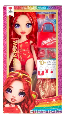 Rainbow High Ruby Muñeca De Moda Traje De Baño Rojo 4+ | Cuotas sin interés Rainbow High Ruby Muñeca De Moda Traje De Baño Rojo 4+ | Cuotas sin interés