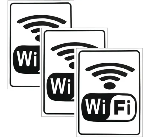 3 Placas Aqui Tem Wifi Aviso Estabelecimento 14x19 Plastico ... 3 Placas Aqui Tem Wifi Aviso Estabelecimento 14x19 Plastico ...