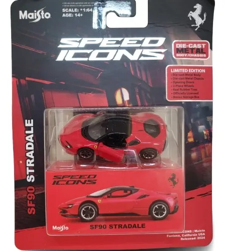 Maisto Speed Icons - Ferrari Sf90 Stradale 1/64 | Frete grátis
