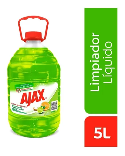 Limpiador Multiusos Ajax Bicarbonato Limón 5 Litros Limpiador Multiusos Ajax Bicarbonato Limón 5 Litros