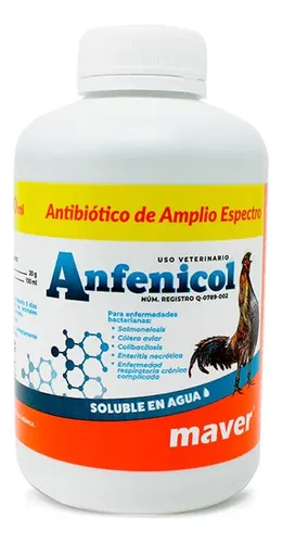 Anfenicol 250ml // Antibiotico Para Gallos En Agua Bebida | Envío gratis