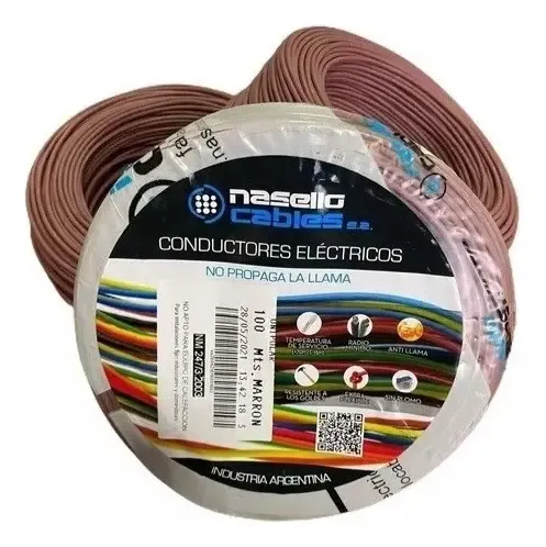 Cable Unipolar Nasello 4mm2 100m Cobre Pvc Marrón | Envío gratis